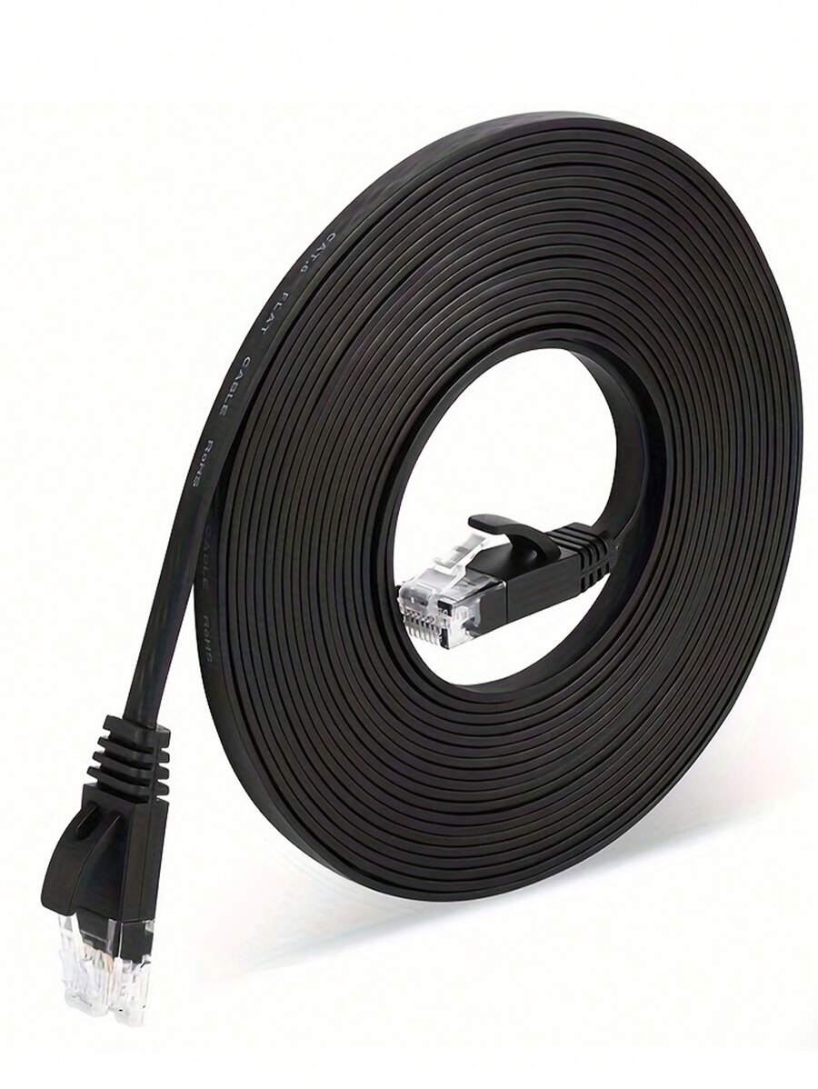 1PC 1m~30m Black CAT 6 Ultra-Thin Network Cables Route High-Speed ...