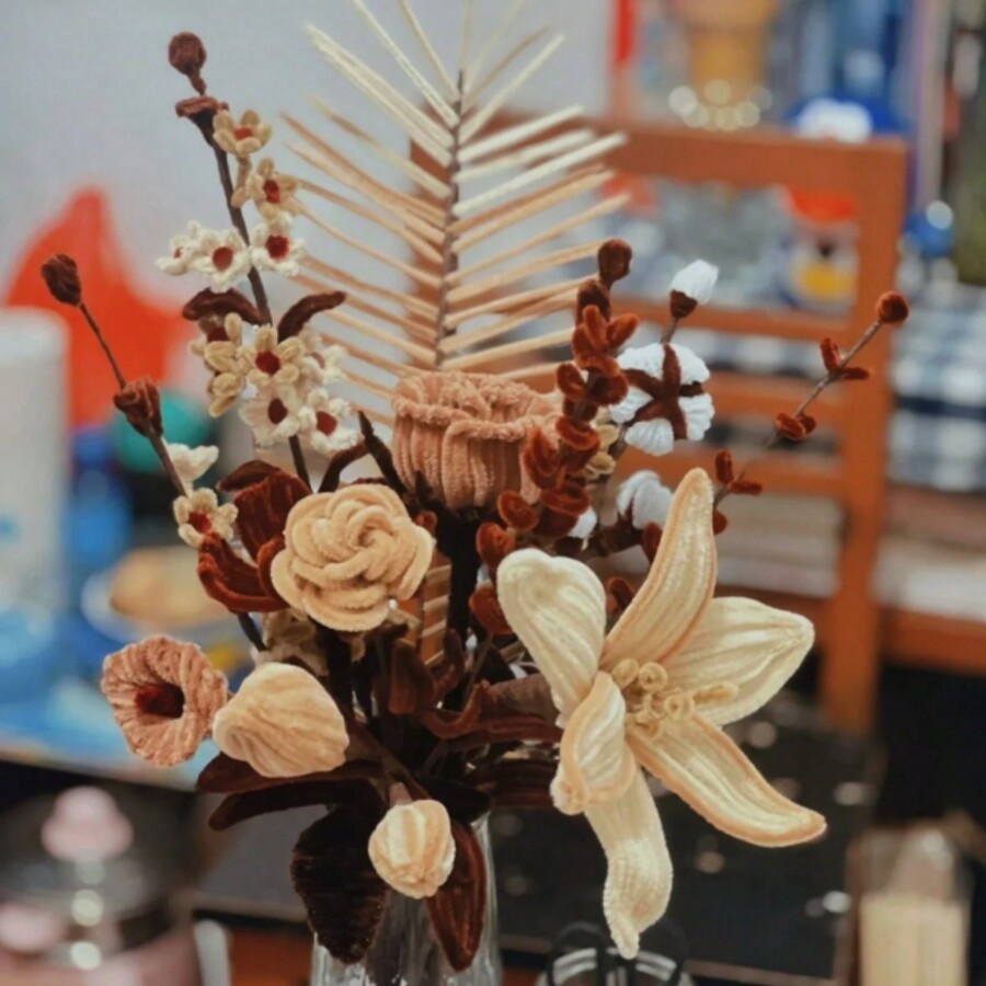 500pcs Ultra Dense Brown Series Pipe Cleaners Light Dark Coffee ...