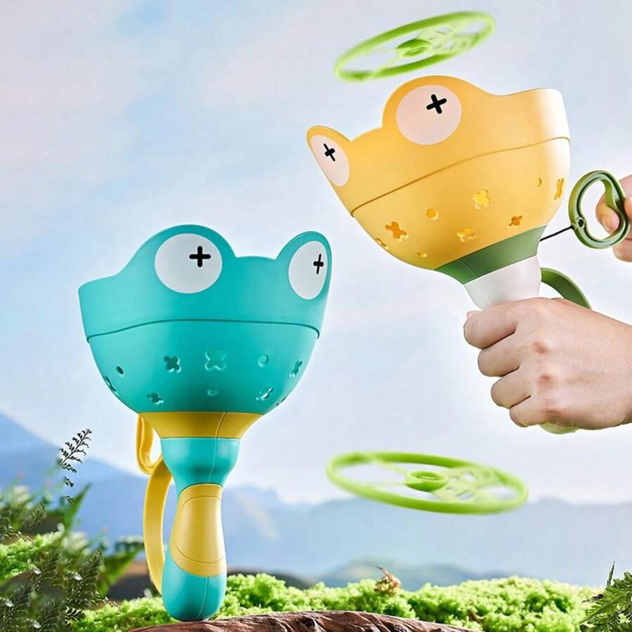 Children's Hand-Pull Flying Saucer Bamboo Dragonfly Toy, Parent-Child ...