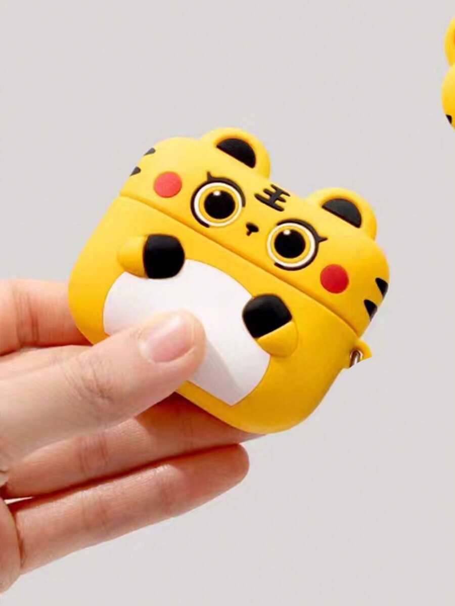 1 3D Shaped Cute Little Tiger Bluetooth Headphone Case With Random ...