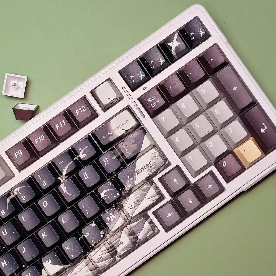 130 Keys PBT Keycaps Cherry Profile Keycaps Dye-Sublimation DYE-Sub ...