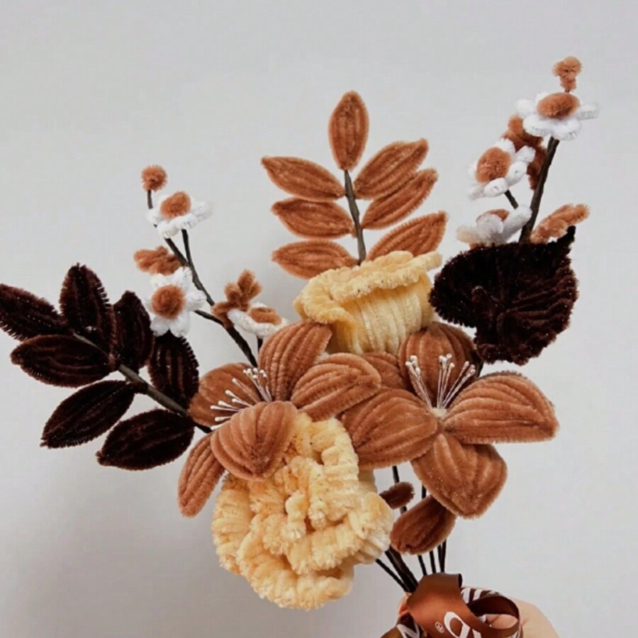 500pcs Ultra Dense Brown Series Pipe Cleaners Light Dark Coffee ...