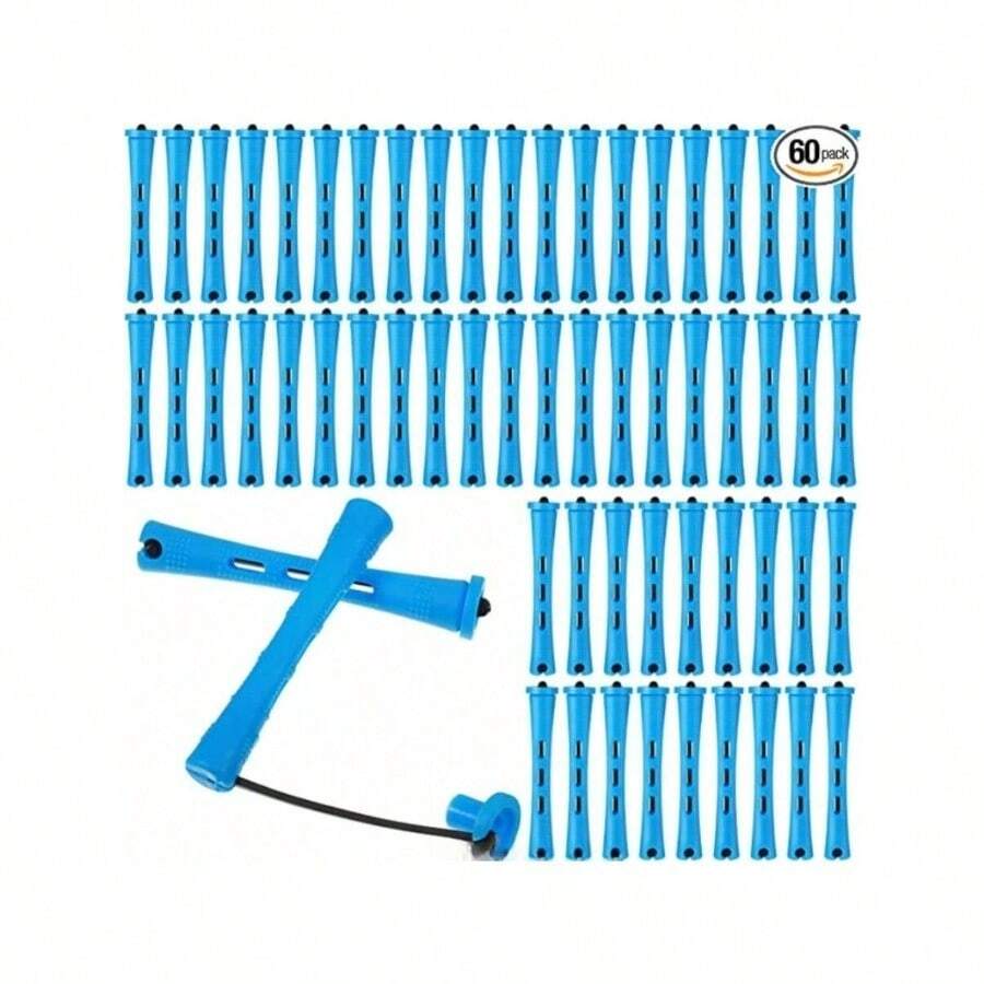 60 Pieces Hair Perm Rods Short Cold Wave Rods Plastic Perming Rods Hair ...