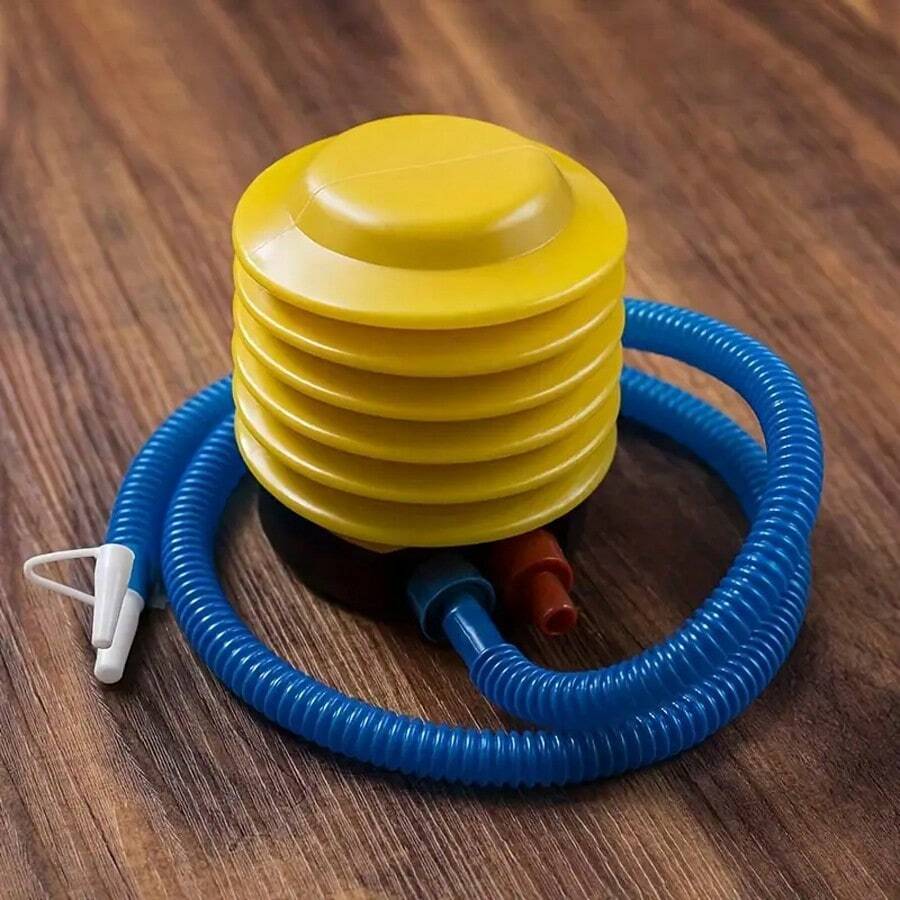 1 Set, Foot Type Portable Hand Air Pump Inflator Deflator Pool Camping ...