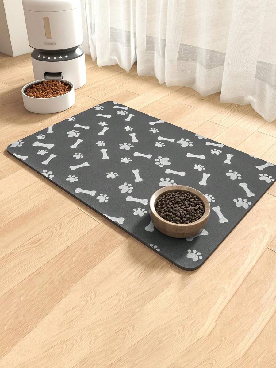 1 Pc Pet Feeding Mat - Absorbent Dog Food Mat - Dog Mat For Food And ...