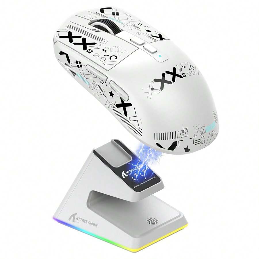 ATTACK SHARK X6 49g SUPERLIGHT Mouse With Magnetic Charging Dock ...