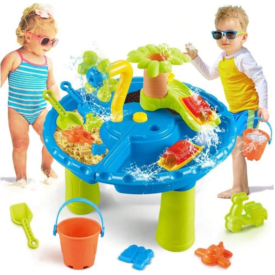 Water Play Table For Kids - 3-In-1 Sand And Water Table For Outdoor ...