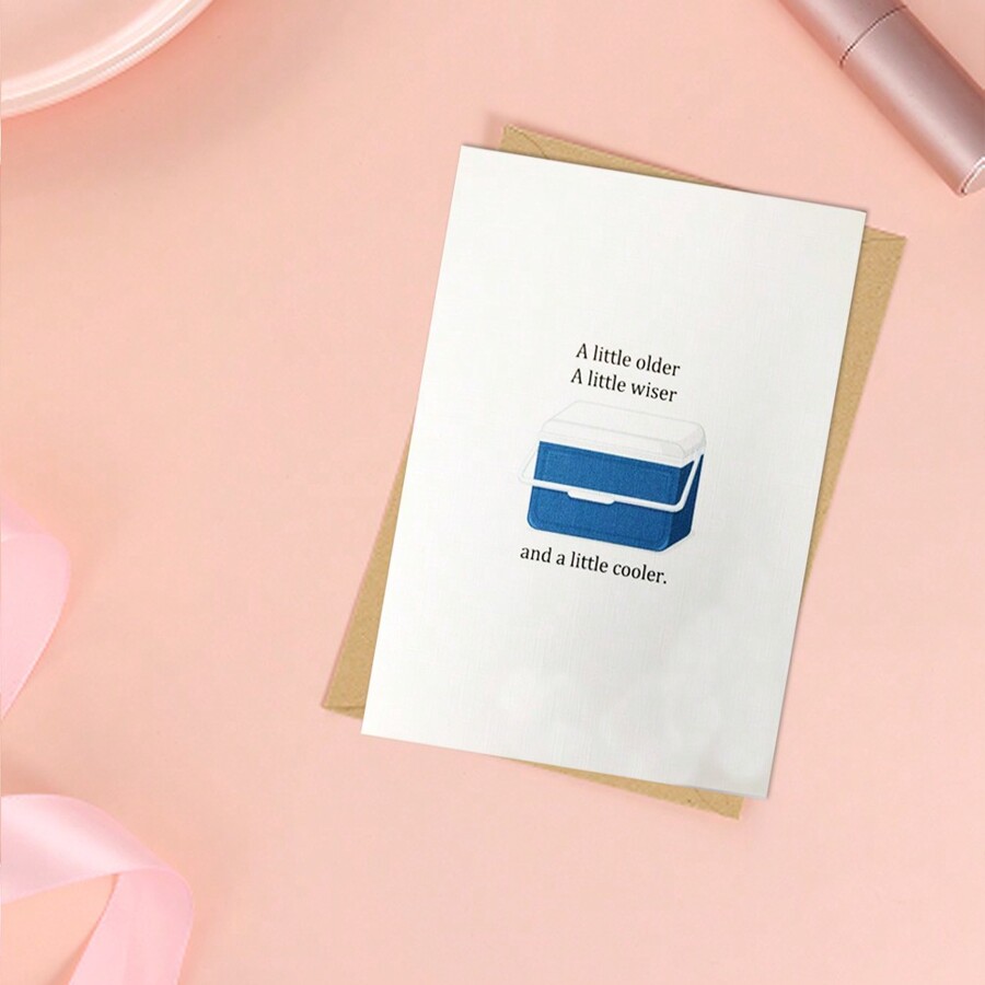 Funny Birthday Card, Little Cooler Card, Minimalist Birthday Card For ...