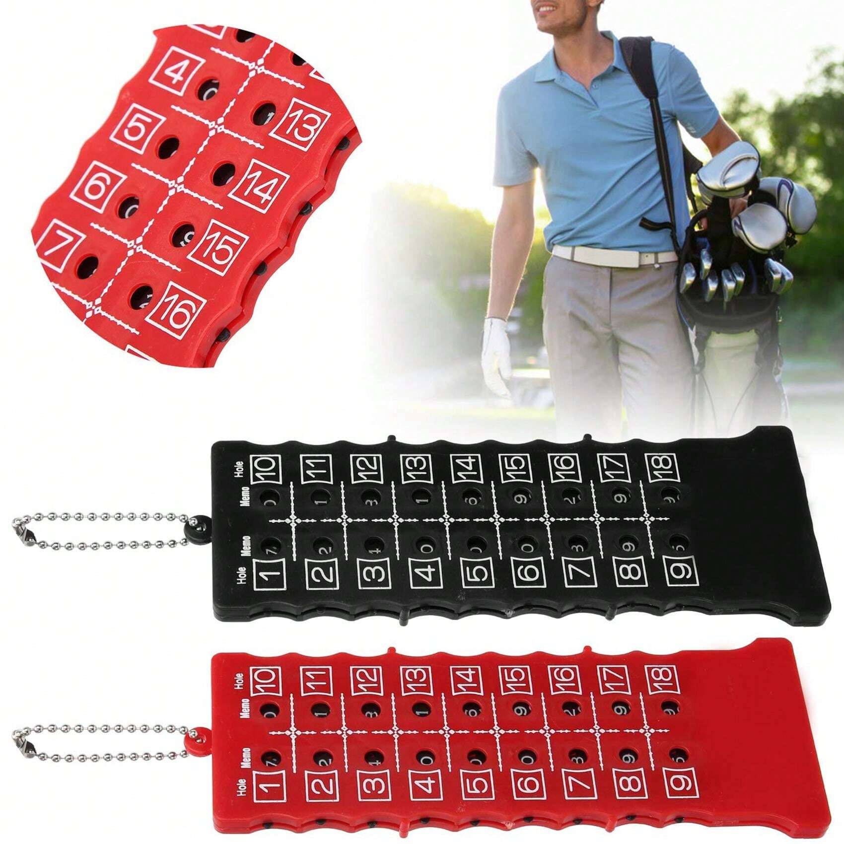 18 Holes Golf Scorecard, Golf Score Counter Golf Stroke Counter ...