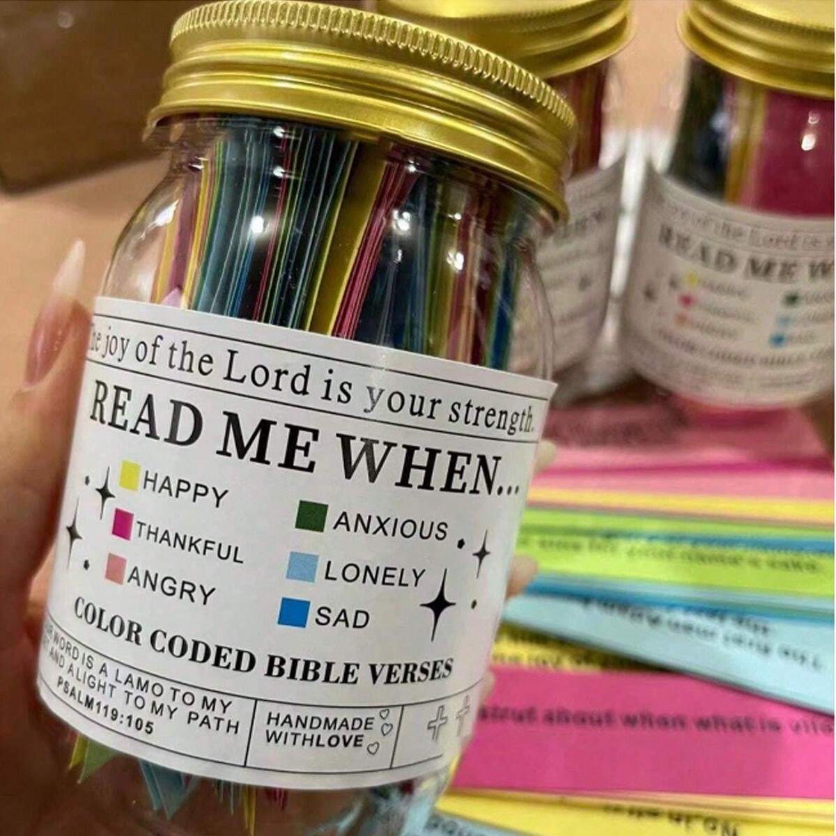 1pc One Bottle Random Bible Verse Jar, A Gift That Evokes Emotions And ...