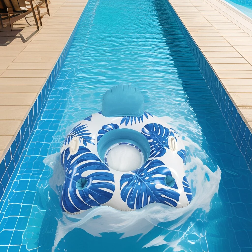 PVC Inflatable Swimming Ring, Coconut Tree Float, Beach Pool Party ...