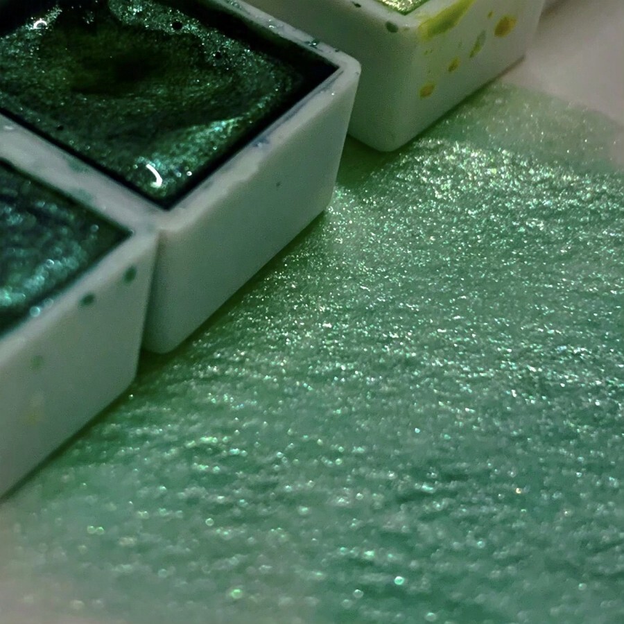 9 Colors/Box, 1ml Pearlescence Watercolor Pigment Mineral Solid ...