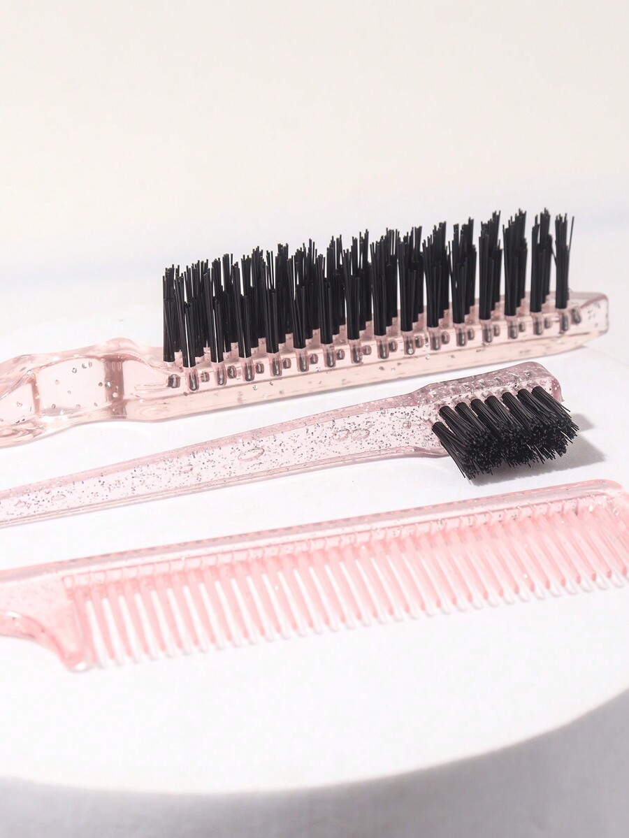 3 Piece Hair Styling Comb Set Tease Hair Brush Mouse Tail Comb Edge ...