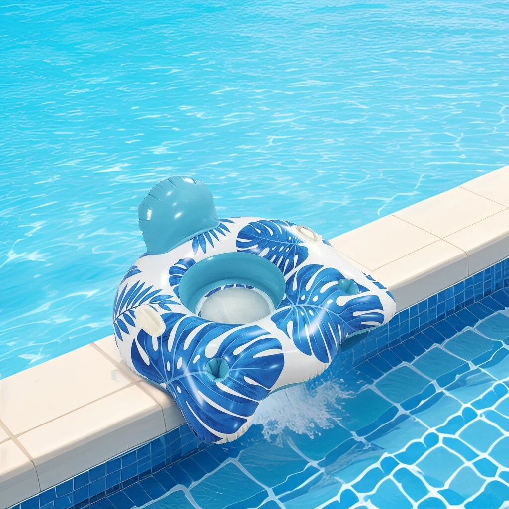 PVC Inflatable Swimming Ring, Coconut Tree Float, Beach Pool Party ...