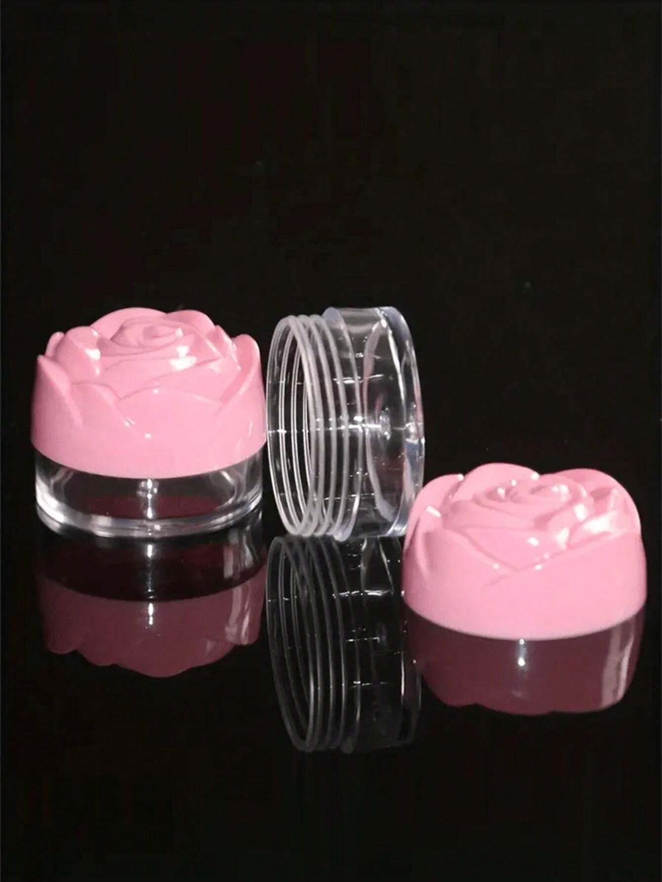 12pcs Plastic Cosmetic Cream Containers Empty Round Clear Jars With ...