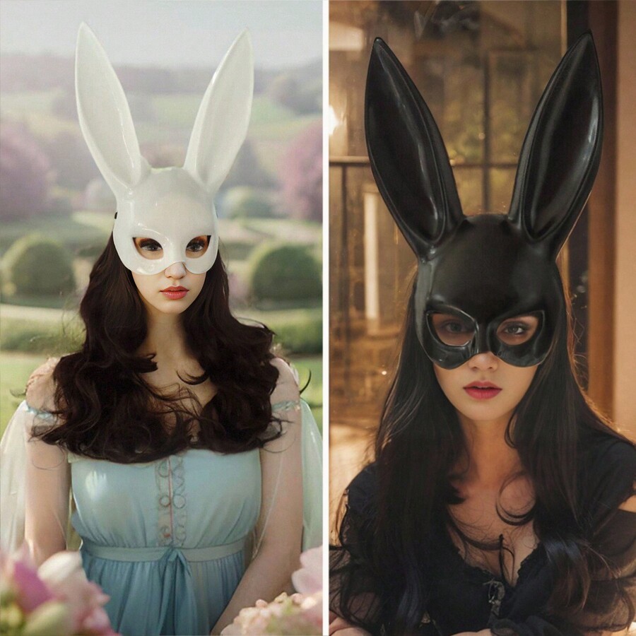 1pc Rabbit Mask Halloween Nightclub Bar Performance Bounce Performance ...