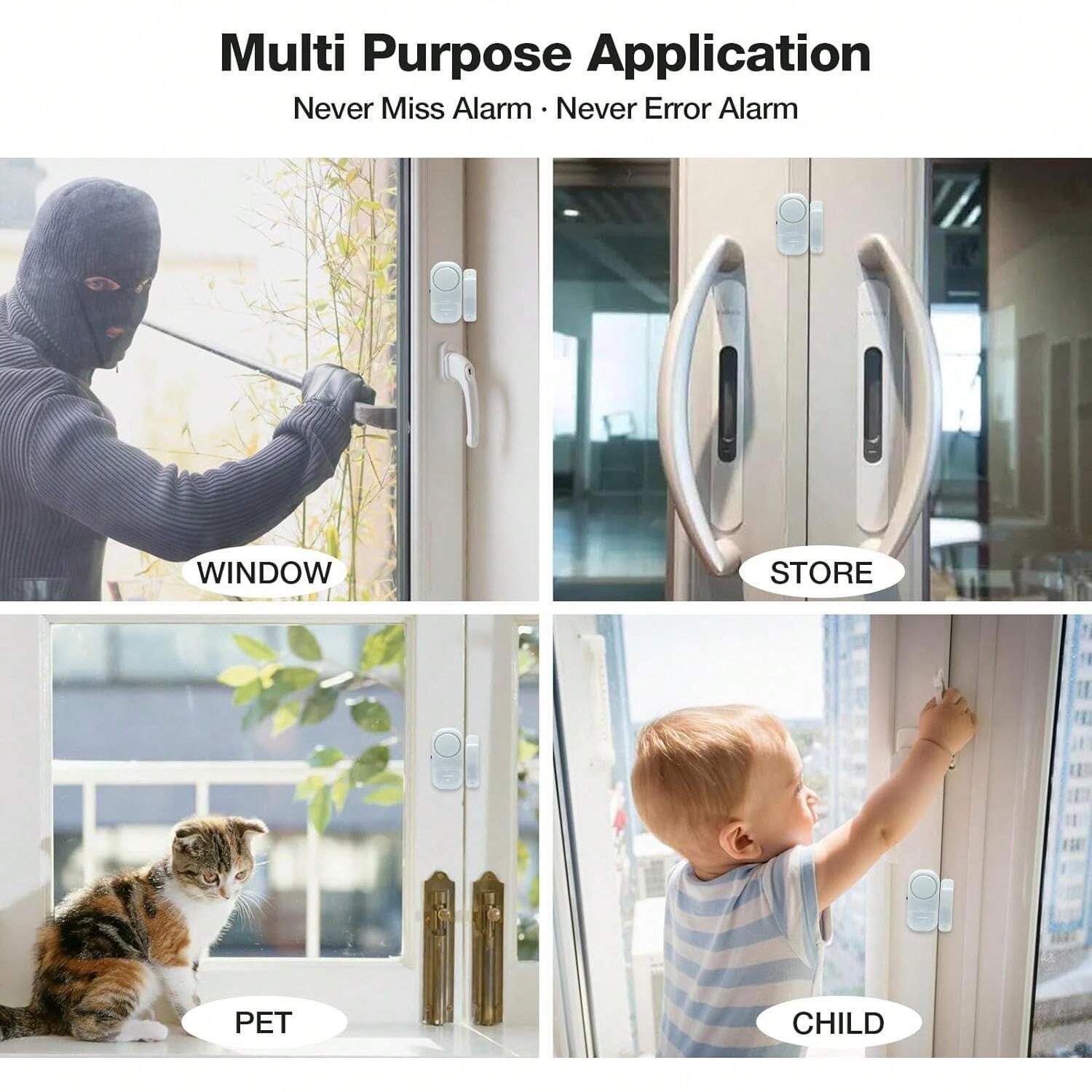 Door Window Alarm, Door Alarms For Kids Safety, Wireless Sensor Door Window Burglar Alarm-Window ...