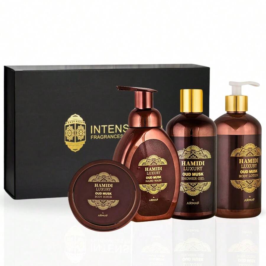 Hamidi 4PCS LUXURY OUD MUSK - Bath & Body Gift Set Magnetic Box By ...