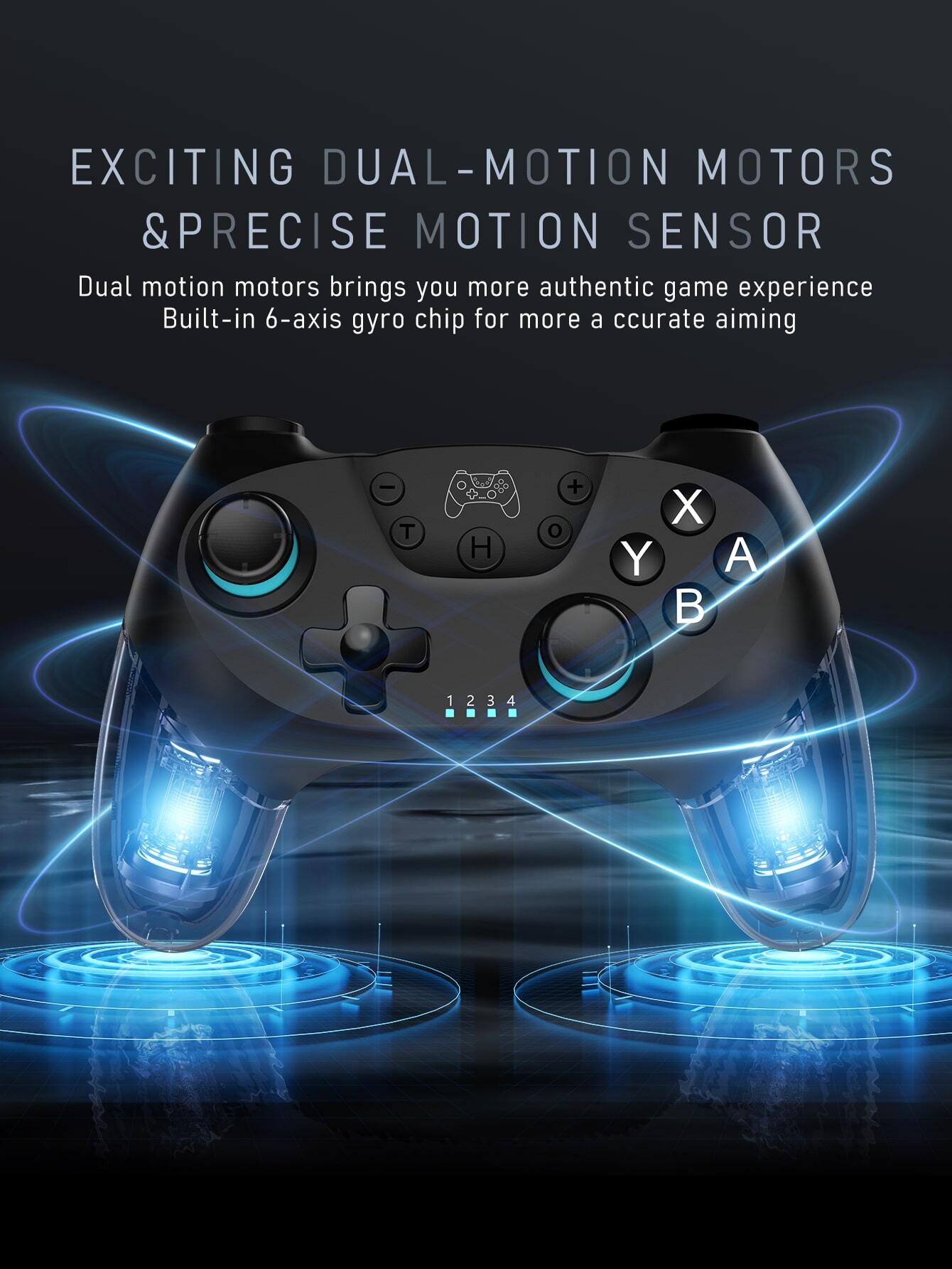 Wireless Gamepad For Switch With Compatibility For PC And Android Phones, Featuring Six-Axis ...