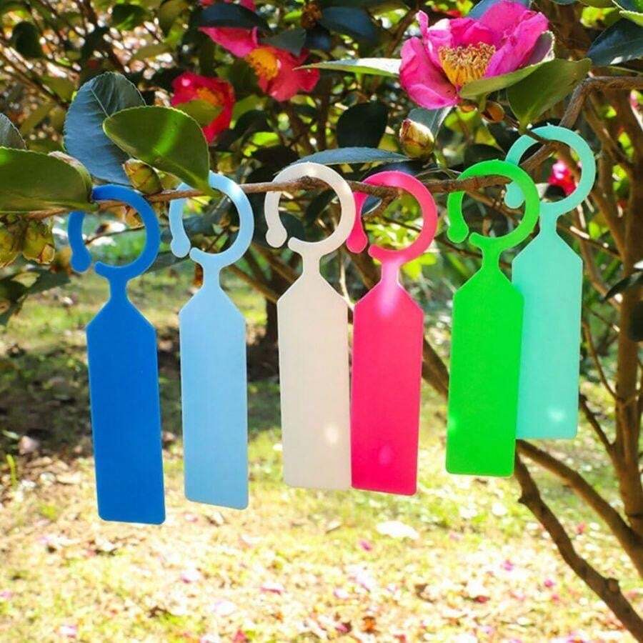 100pcs Plastic Plant Labels - Plant Tag Clasp Garden Markers - Colorful ...