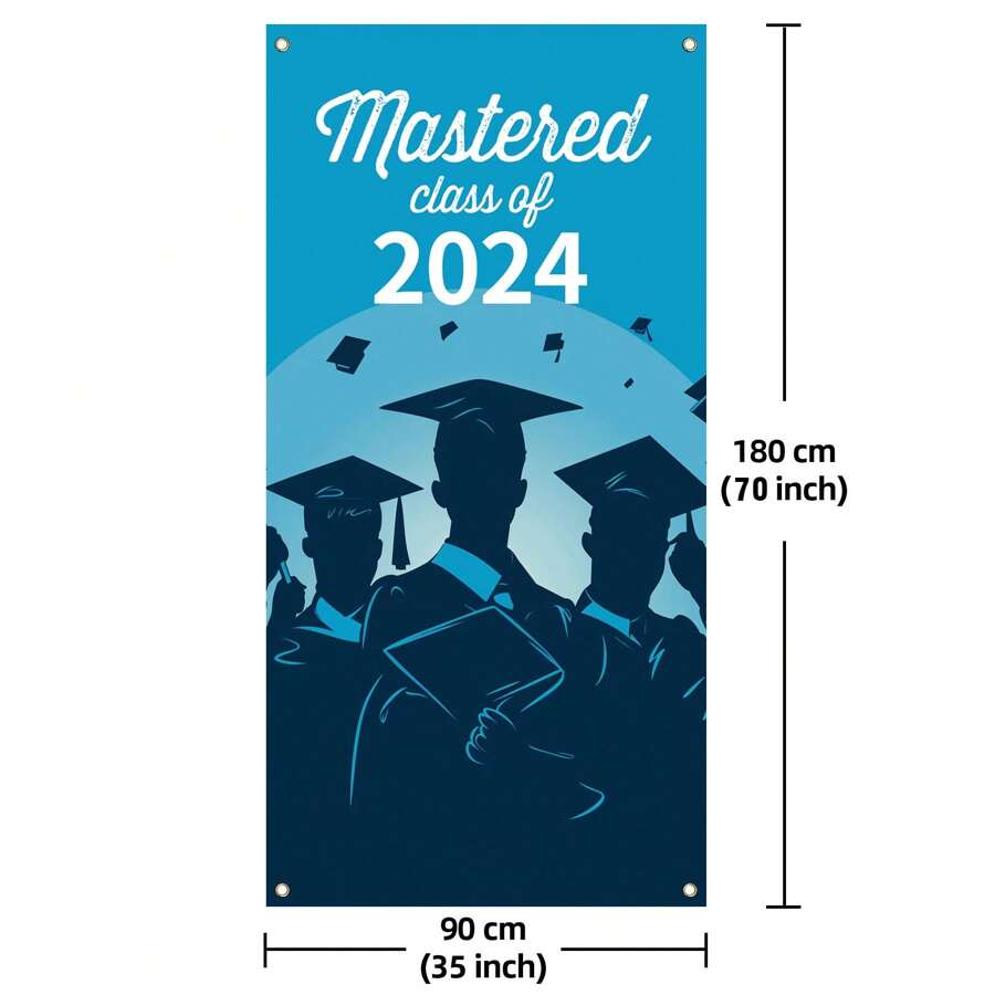70*35 Inch Class Of 2024 Congrats Door Banner Blue Graduation Door ...