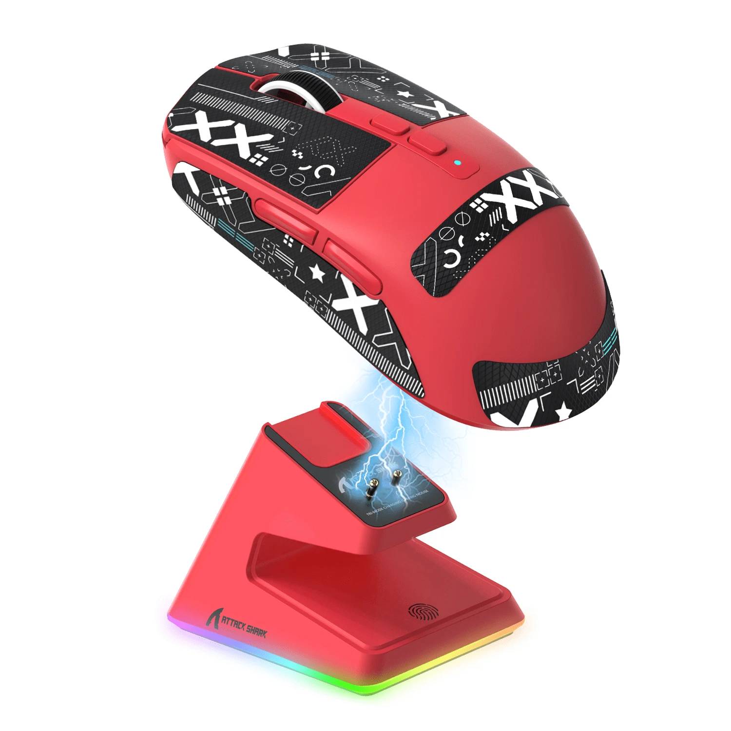 ATTACK SHARK X6 49g SUPERLIGHT Mouse With Magnetic Charging Dock ...