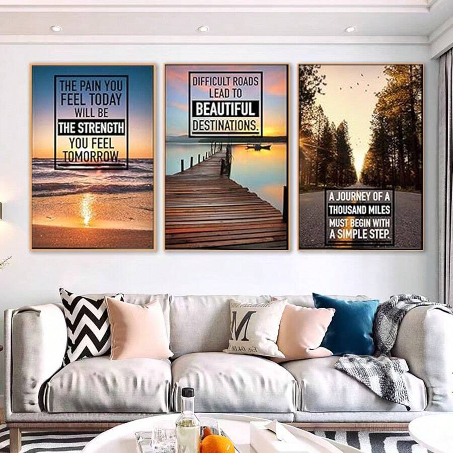 3pcs Throwback Traits Inspirational Wall Art - Motivational Posters ...