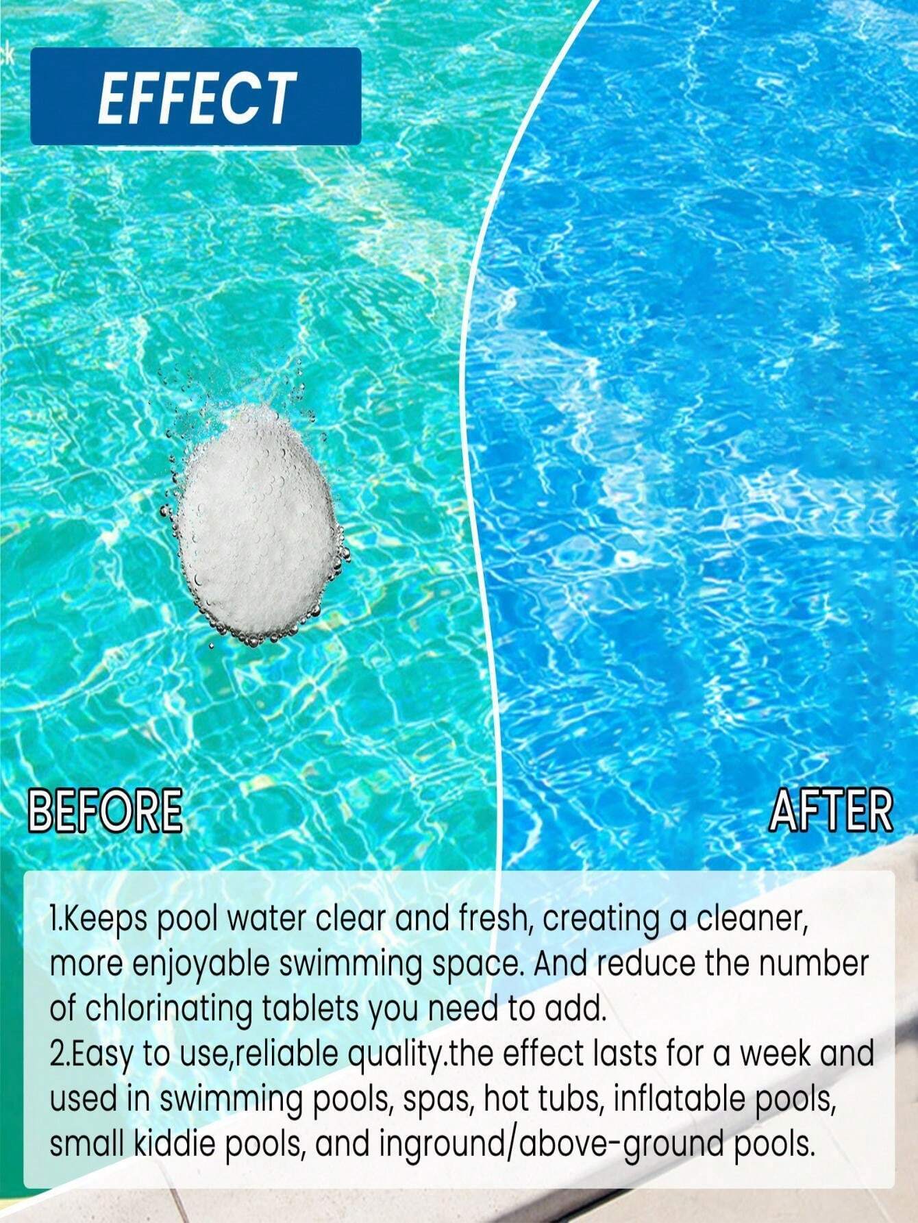 Swimming Pool Chlorine Tablets, Algae Remover & Water Cleaner Tablets ...