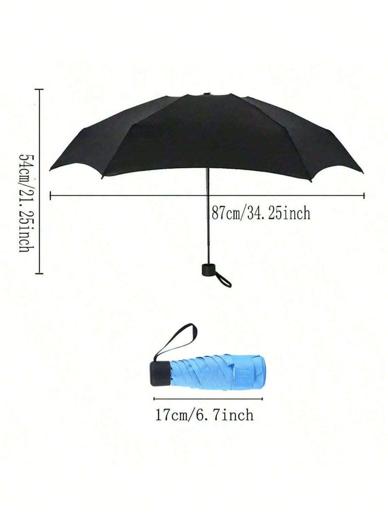 Ombrello pieghevole mini tascabile, portatile, impermeabile, parasole ...