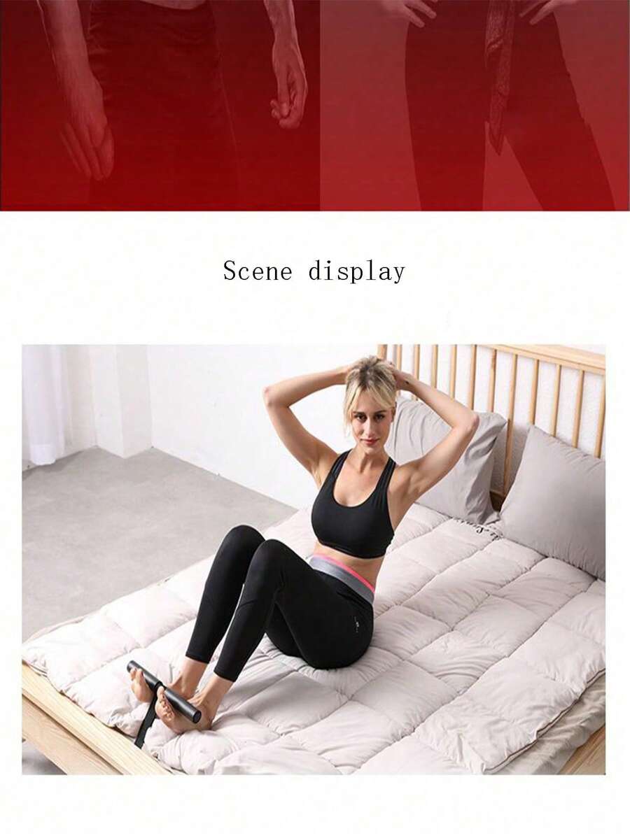 1pc Black Sit-Up Assistant, Door And Bed Sit-Up Bar, Portable Abdominal ...