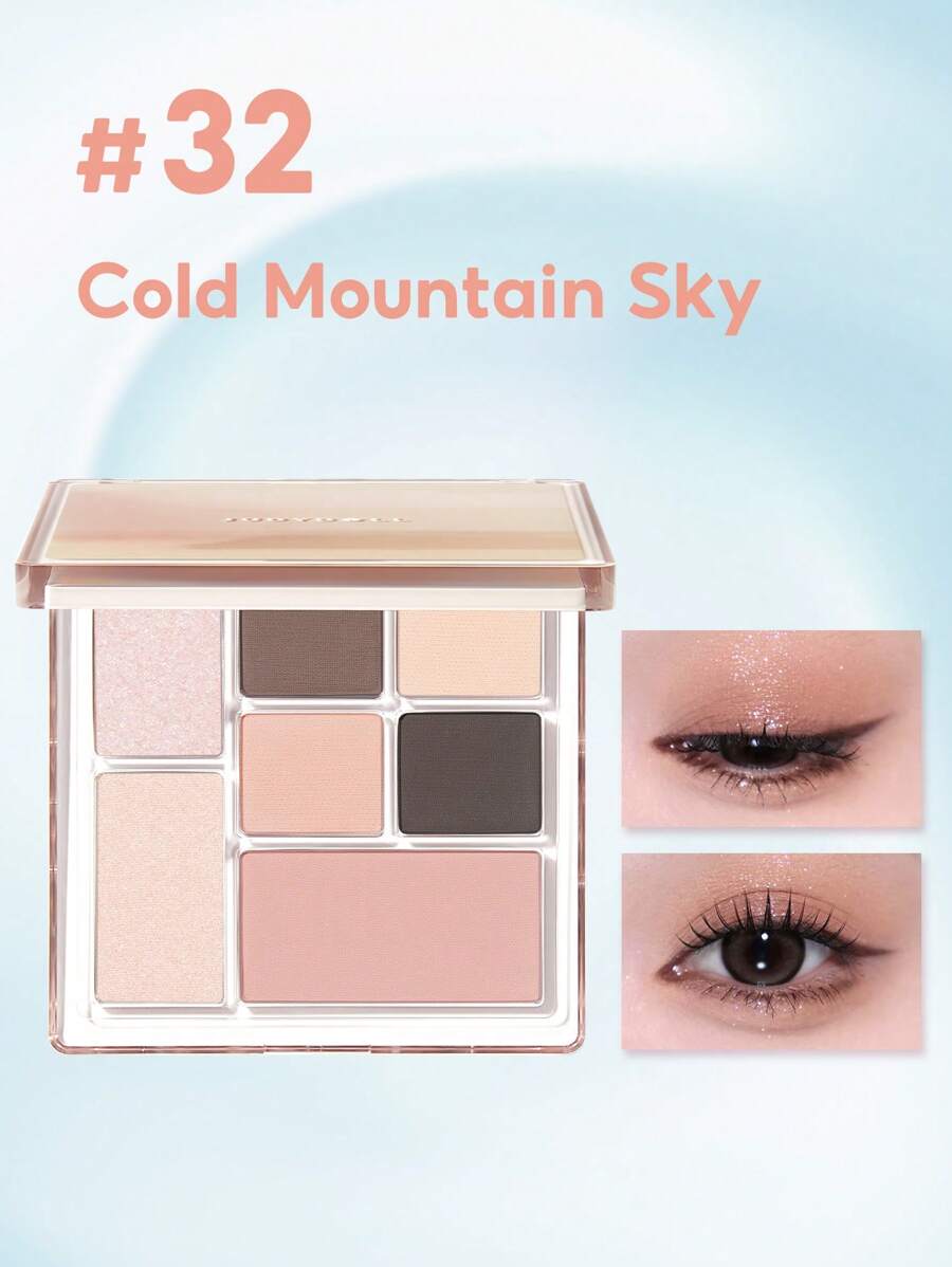 JUDYDOLL Orange Duoduo Tangram Fun Eyeshadow Palette, Including Cement Earth-Toned Blush ...