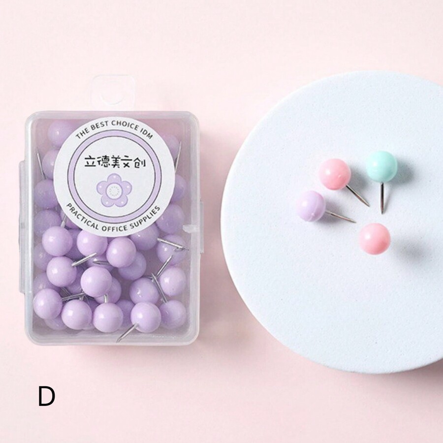 40-Pack Of Small Push Pins, Map Tacks, Suitable For Bulletin Boards And ...