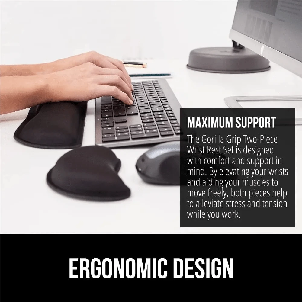 Gorilla Grip Silky Gel Memory Foam Wrist Rest For Computer Keyboard ...