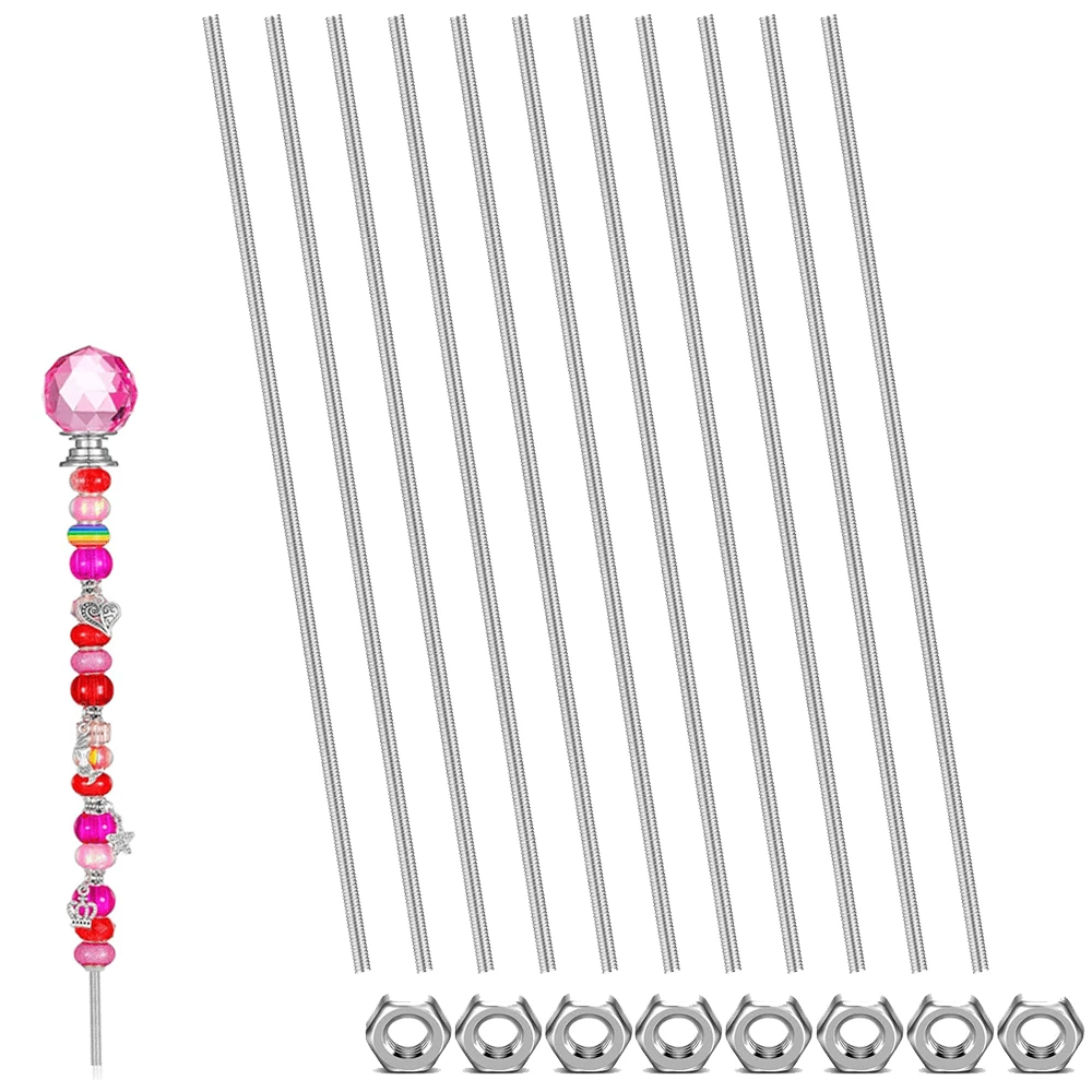 3pcs/Set Of Threaded Rods & Hex Nuts M4, Stainless Steel Fully Threads ...