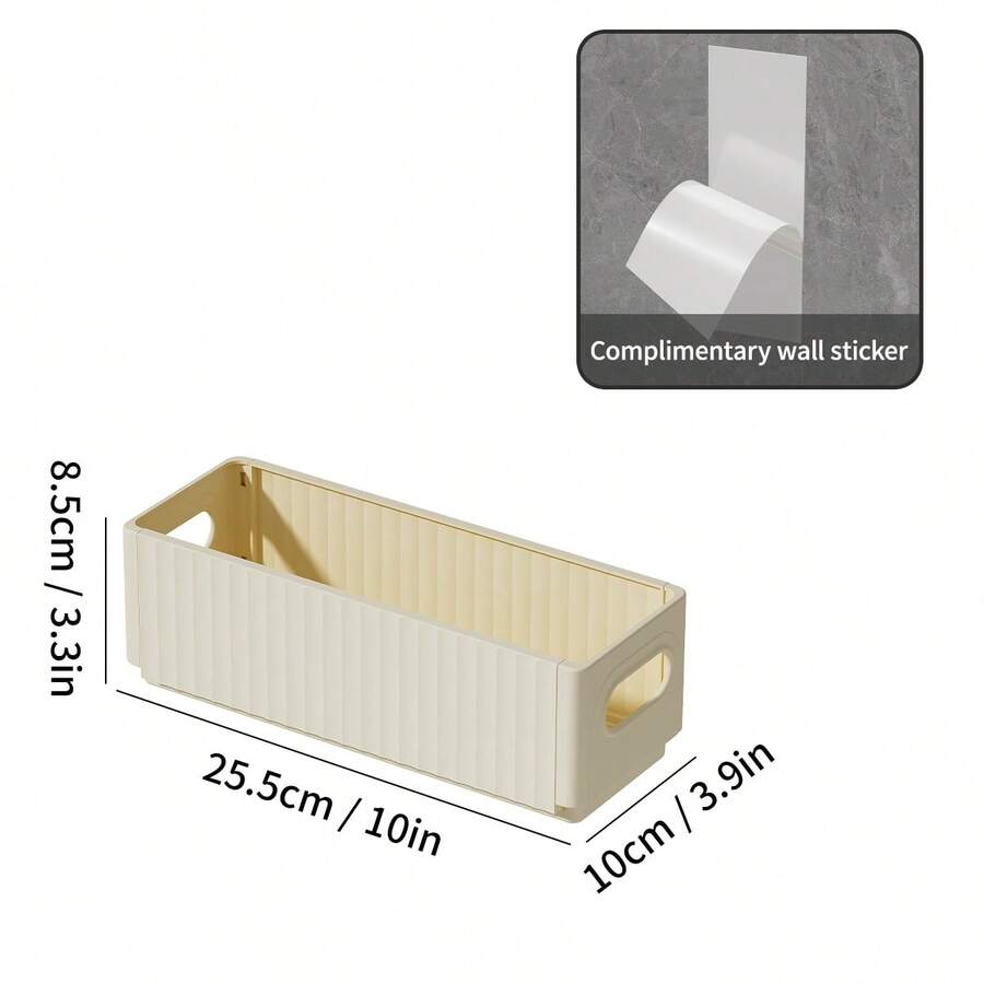 Wall-Mounted Plastic Storage Box For Cabinet Doors, Foldable, No ...