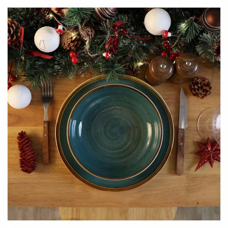 Porcelain Salad Pasta Bowls 30 Ounce Set Of 6 Ceramic Salad Dinner ...