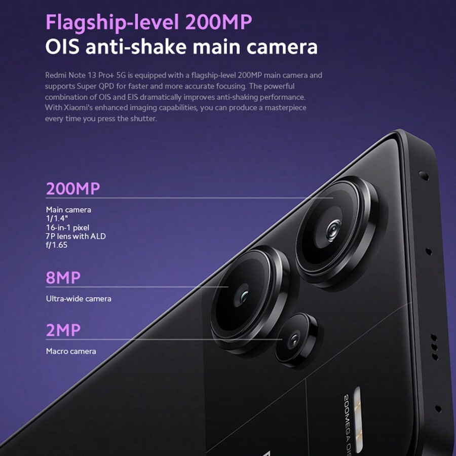 XIAOMI Redmi Note 13 Pro+ 5G Global Version Smartphone NFC Ultra-Clear ...
