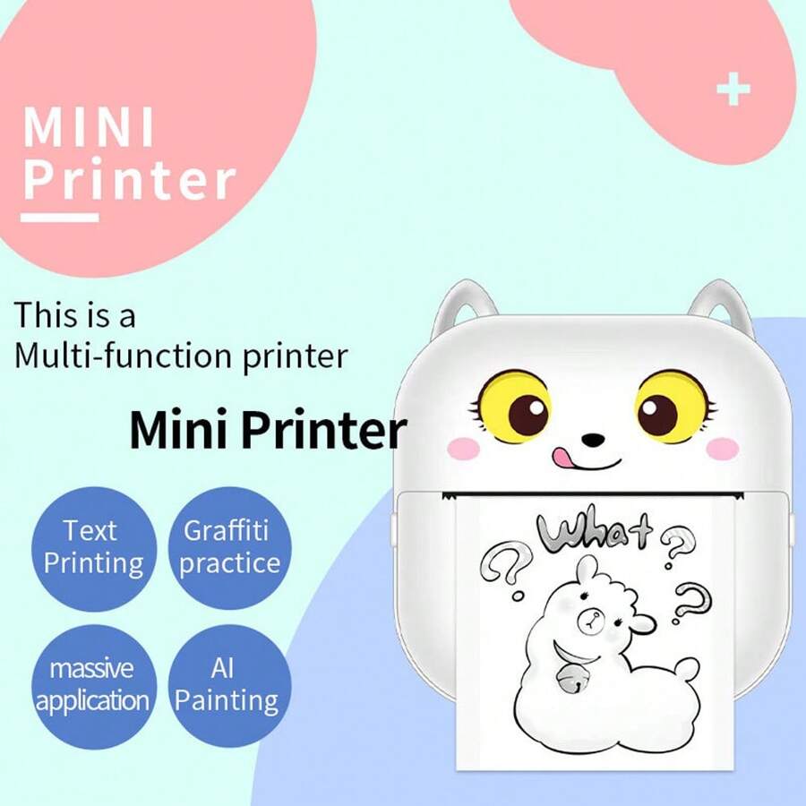 GOTOOGO GOTOOGO Mini Pocket Printer: Wireless BT Connection, Thermal ...
