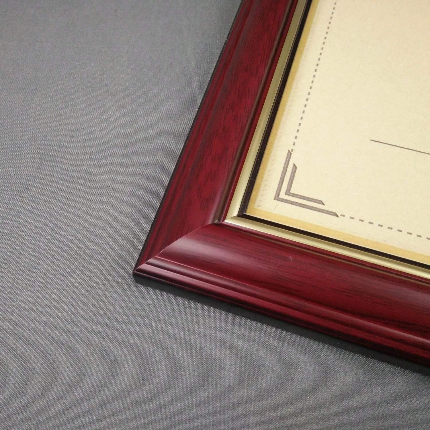 8.5x11 Inch Diploma Certificate Picture Frame, Solid Wood Mahogany ...