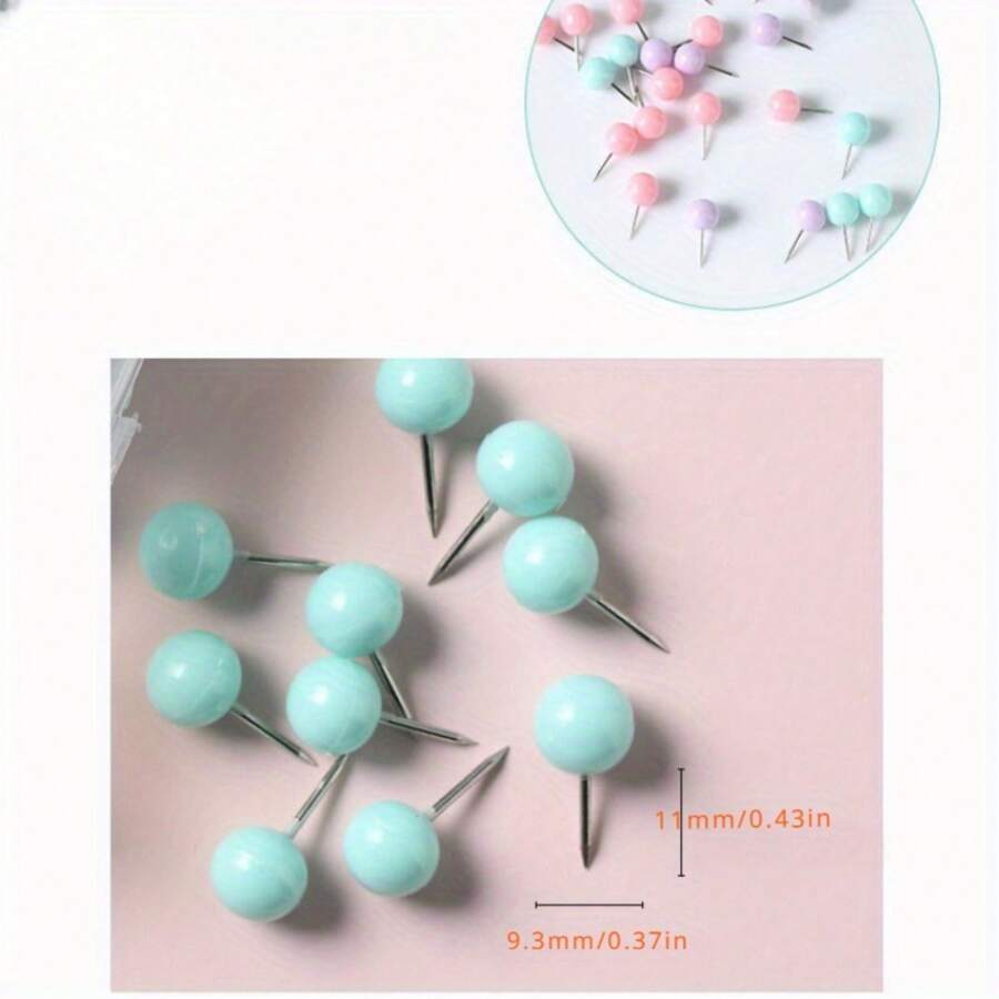 40-Pack Of Small Push Pins, Map Tacks, Suitable For Bulletin Boards And ...