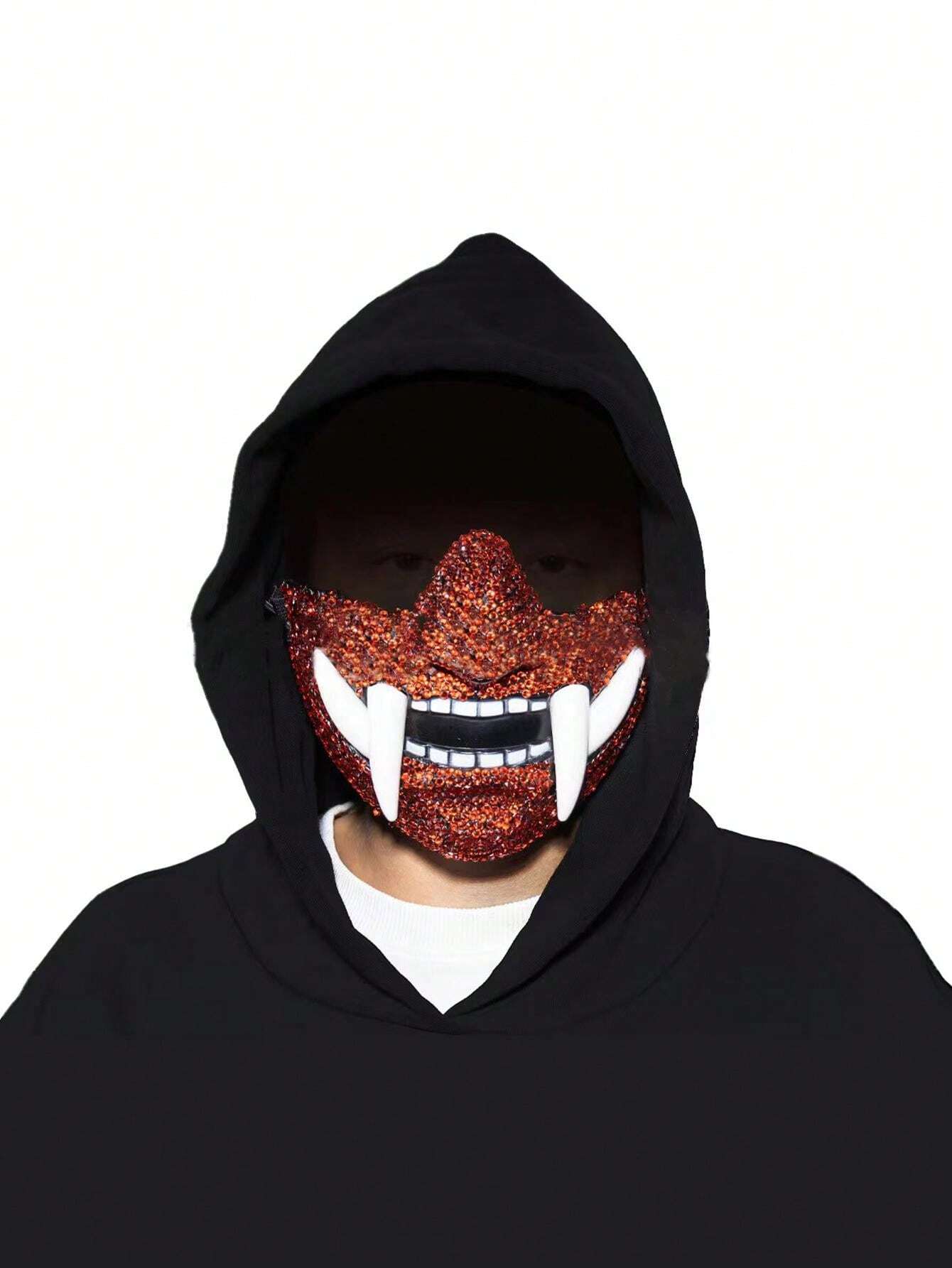 Akuma Warrior Devil High-End Diamond-Studded Mask, Halloween Horror ...