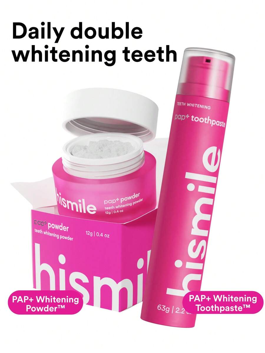 Hismile Effective Whitening Teeth Two-Piece Set, PAP+Whitening ...