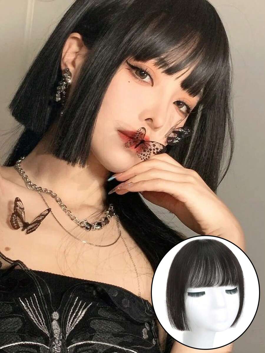 10 Inch Straight Bangs Wig Made Of Synthetic Fiber Material, Princess ...