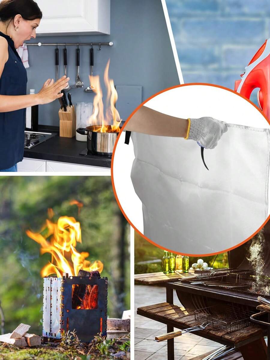 1pc, Fire Extinguishing Blanket Resistant To High Temperature, Glass ...