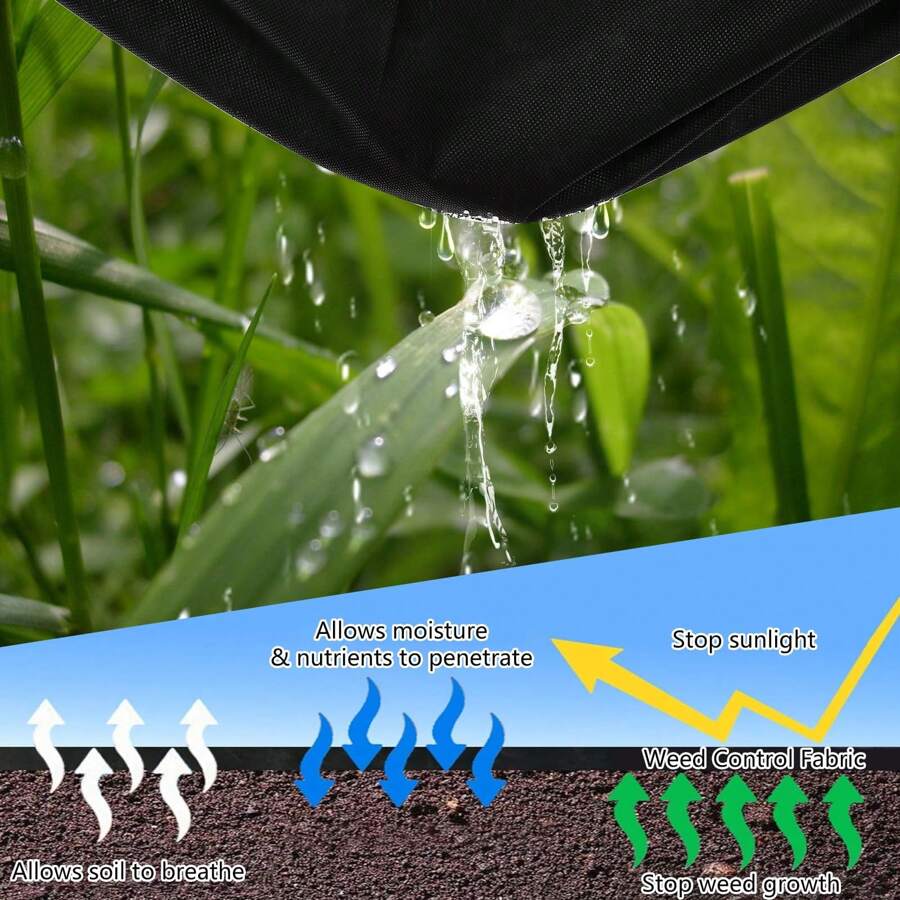 6ft X300ft Weeds Barrier Landscape Fabric, Premium Non-Woven 1.8oz ...