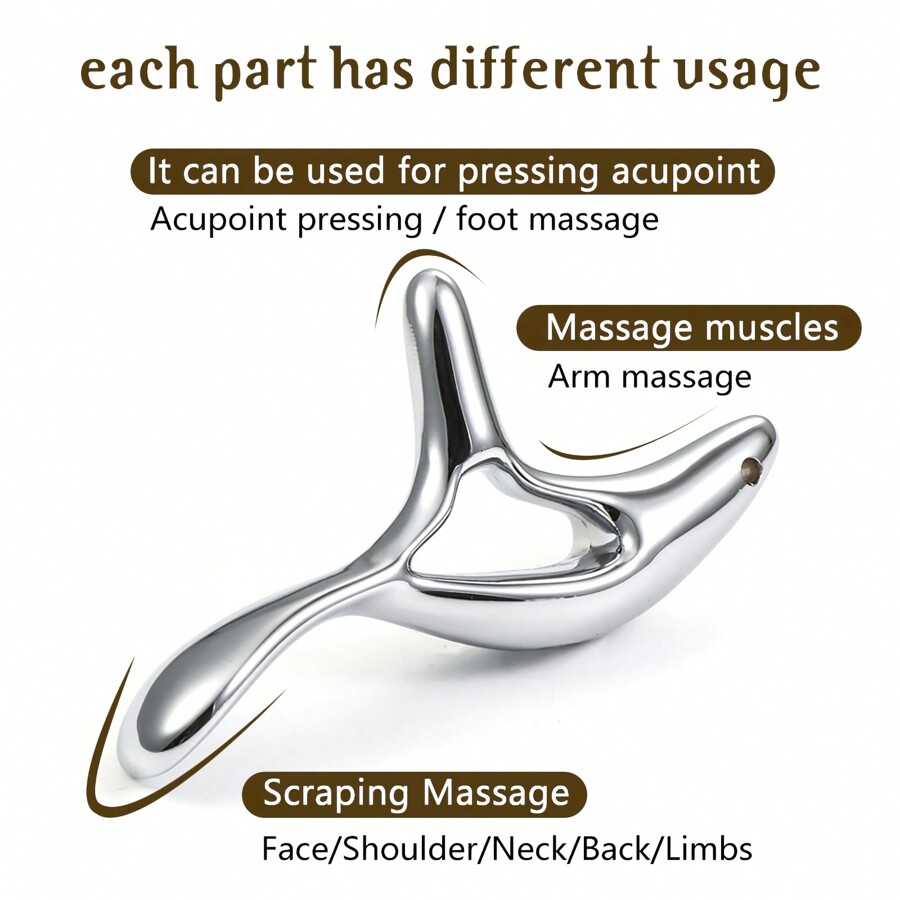 1pc Metal Muscle Massage Gua Sha Tool, Massage Tool, Therapy Tool, Gua ...