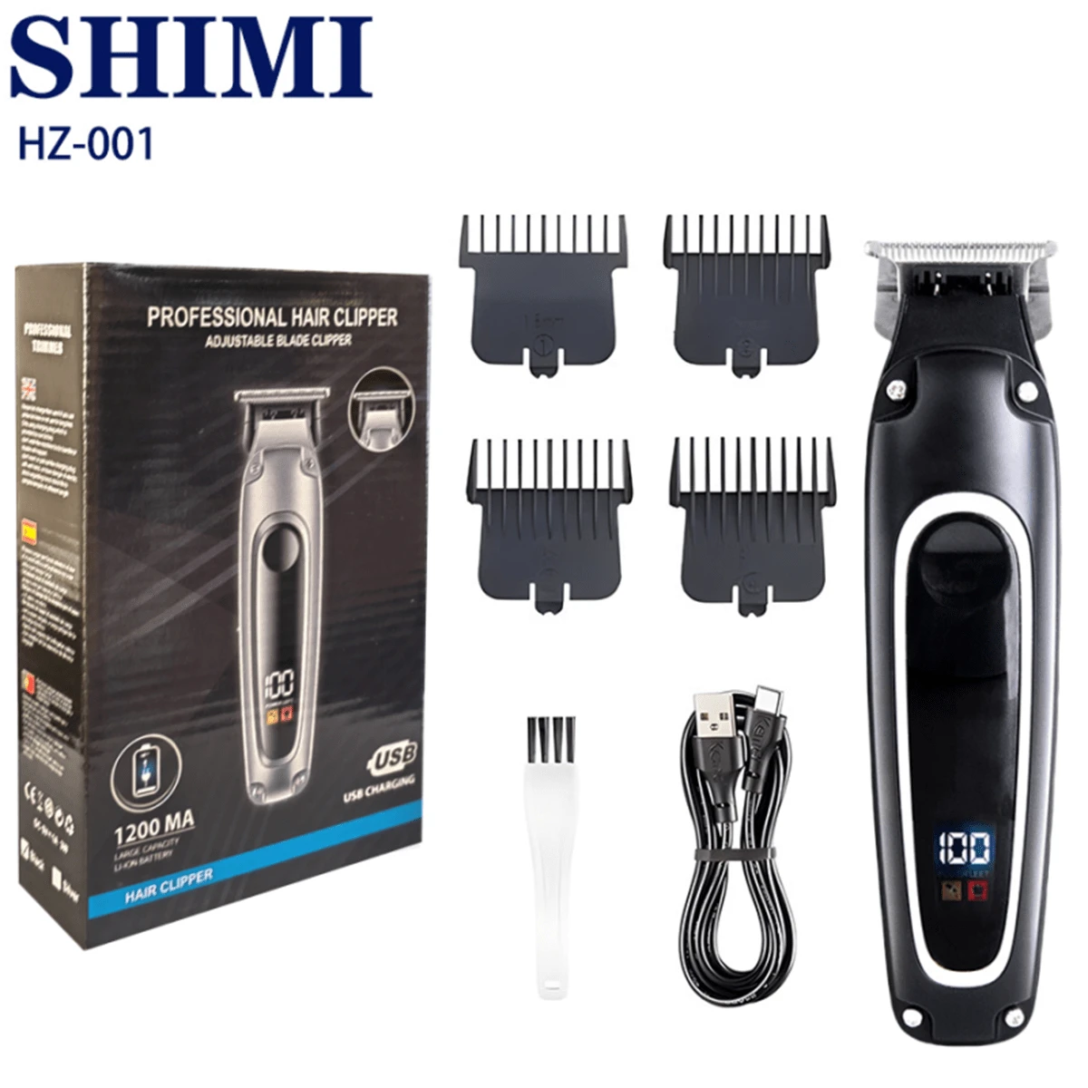 Hair Clippers Electric Trimmer Pusher DIY Haircut Tool For Adults Men ...