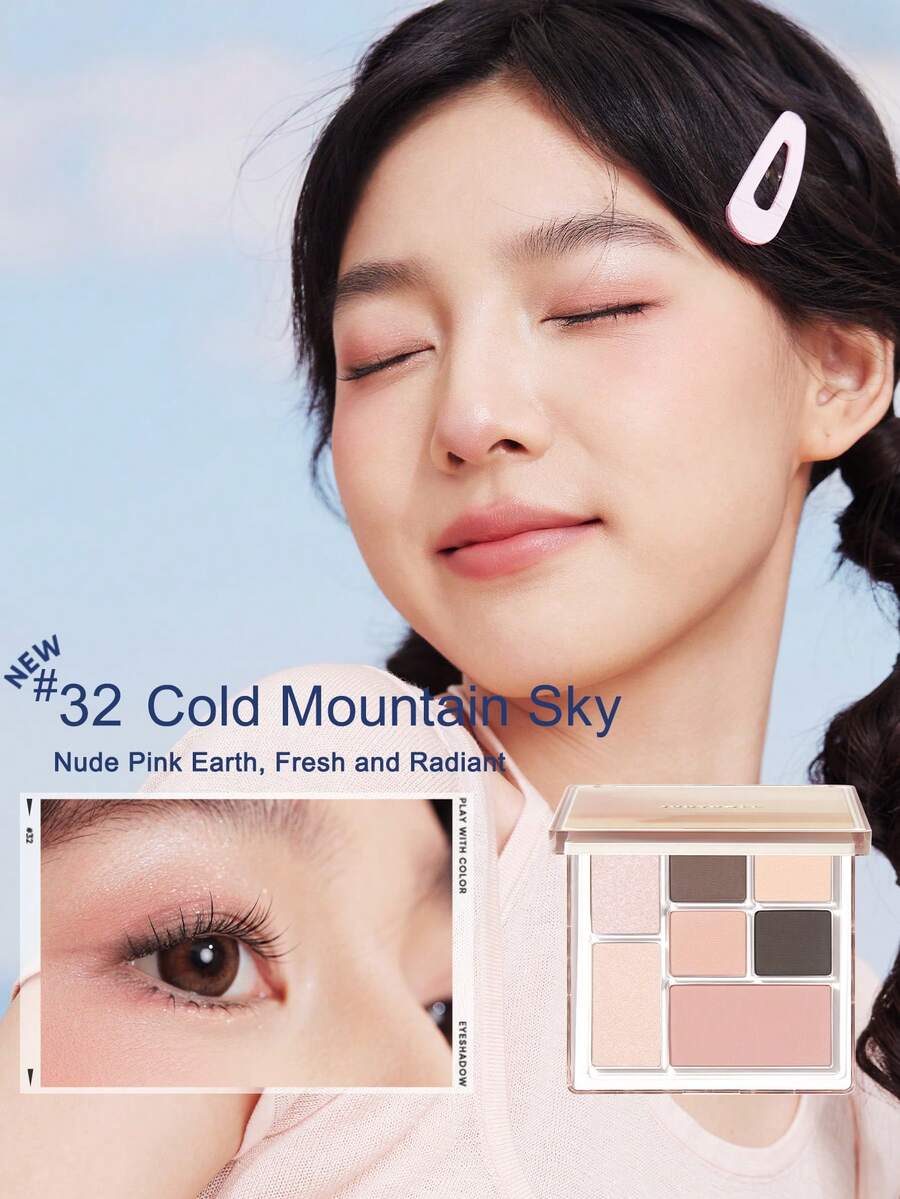 JUDYDOLL Orange Duoduo Tangram Fun Eyeshadow Palette, Including Cement Earth-Toned Blush ...