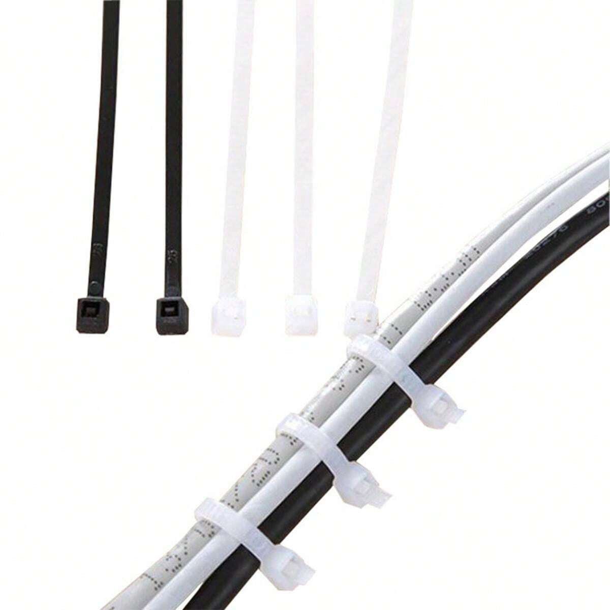 100pcs Adjustable Plastic Cable Ties With Self Locking Nylon Fastener ...