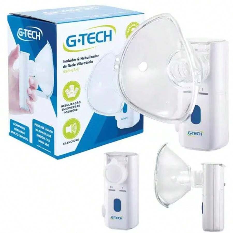 G-Tech Rechargeable Nebmesh2 Portable Adult And Child Nebulizer Inhaler ...